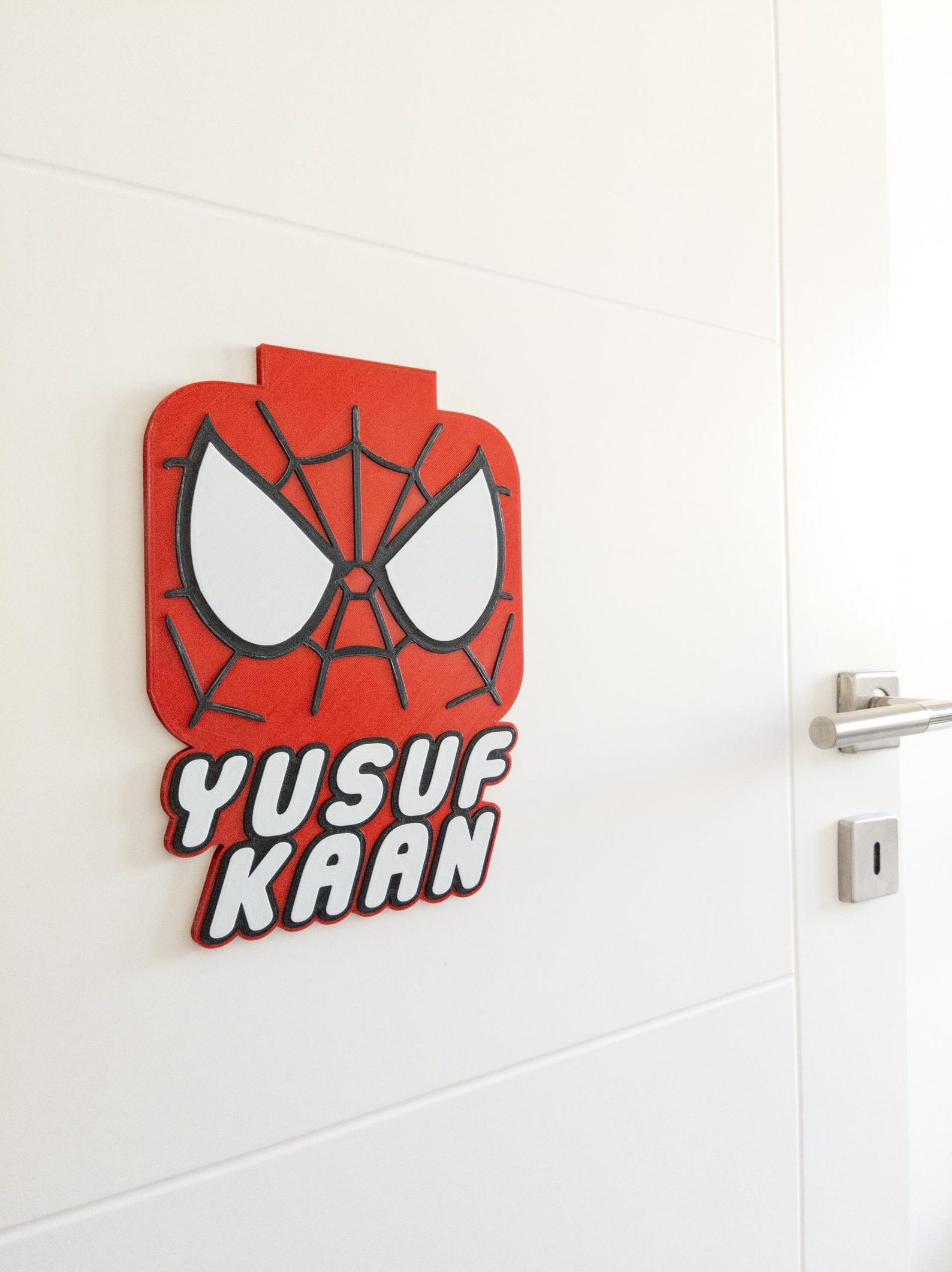 Red Spider Name Sign Personalized Door Hanger Custom Sign Kids Room ...