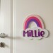 Rainbow Cloud Name Sign Personalized Door Hanger Custom Sign Kids Room ...