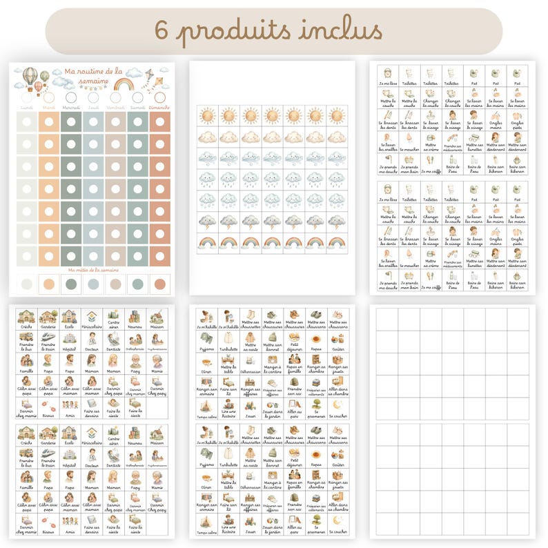 Printable Weekly Routine for Kids | Over 100 Images | Reusable Visual ...
