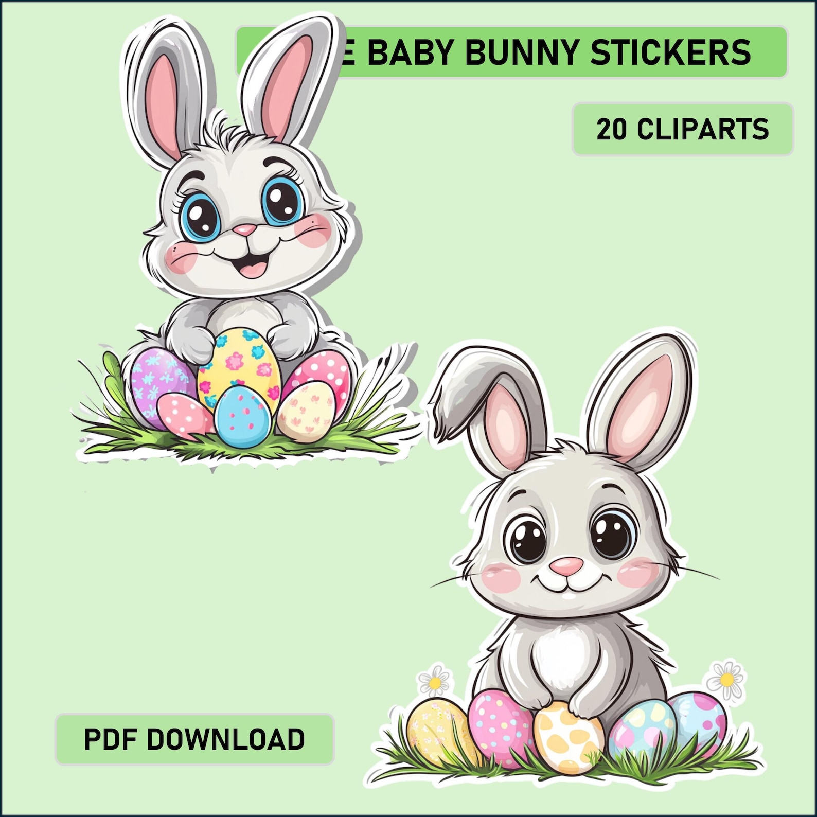 Pastel Easter Egg Decor Easter Clipart for Egg Hunt Happy Easter PNG ...