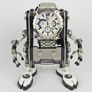 Handcrafted Robot Watch Stand Guardian - Unique Display for Watches ...