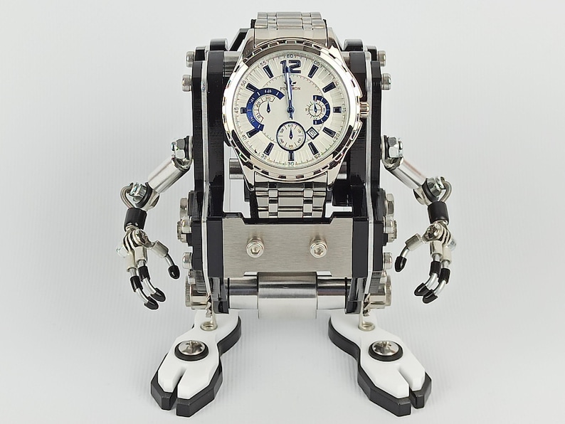 Handcrafted Robot Watch Stand Guardian - Unique Display for Watches ...