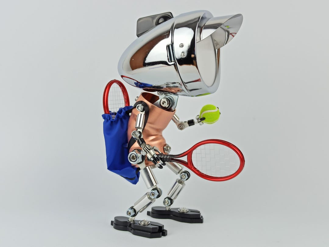 Handcrafted Robot Lamp: Fully Poseable Desk Light, Steampunk Metal Art ...