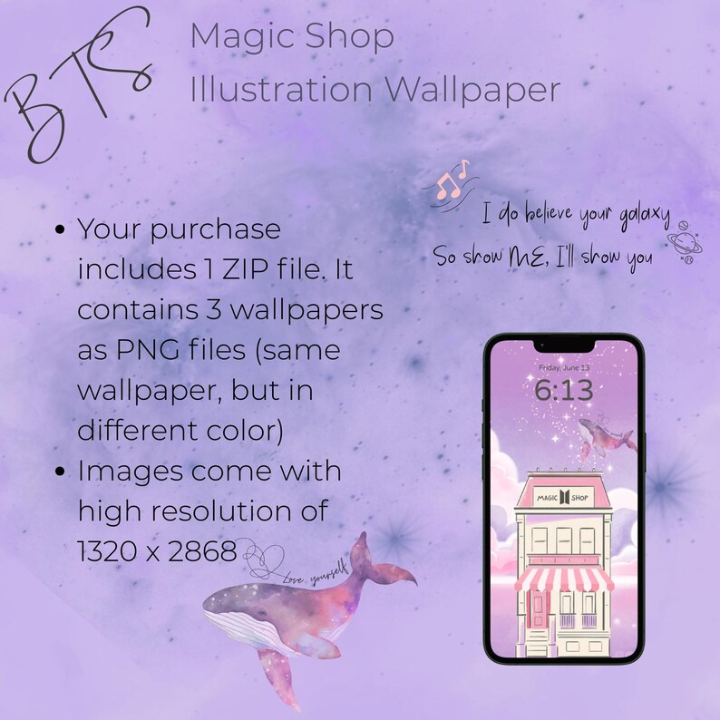 BTS Magic Shop Phone Wallpaper | ARMY Aesthetic (digital Download) - Etsy