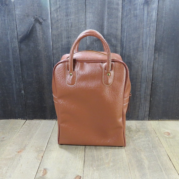 Mid Century Flight Bag Vintage 1960s 1970s Airplane C… - Gem
