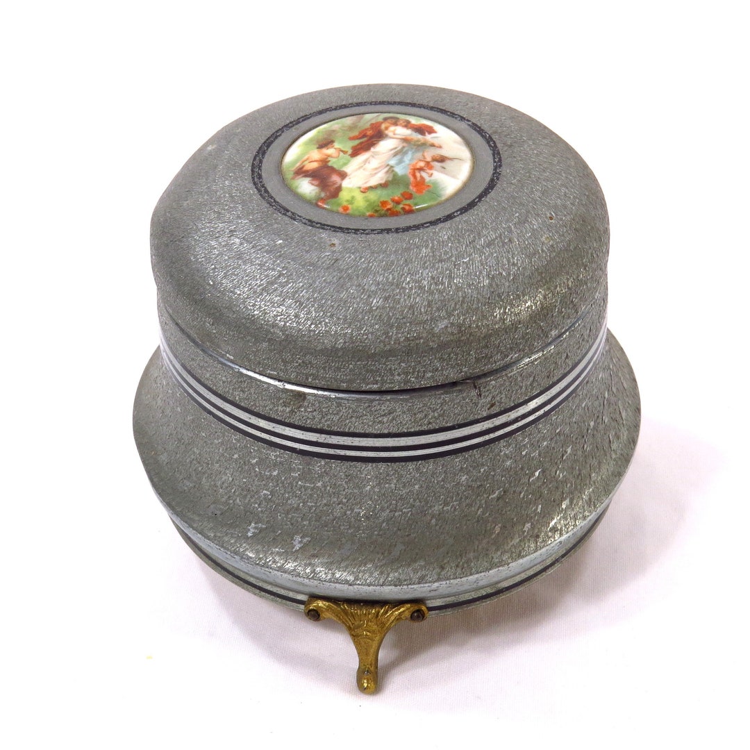 Vintage Vanity Musical Powder Puff Box 1930s 1940s Metal Music Box - Etsy