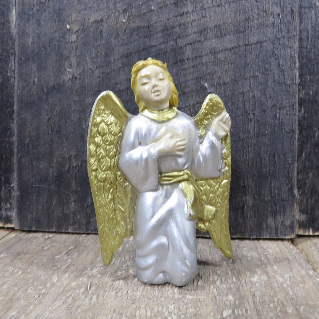 Vintage Plastic Angel Silver and Gold Accents Nativity Replacement ...