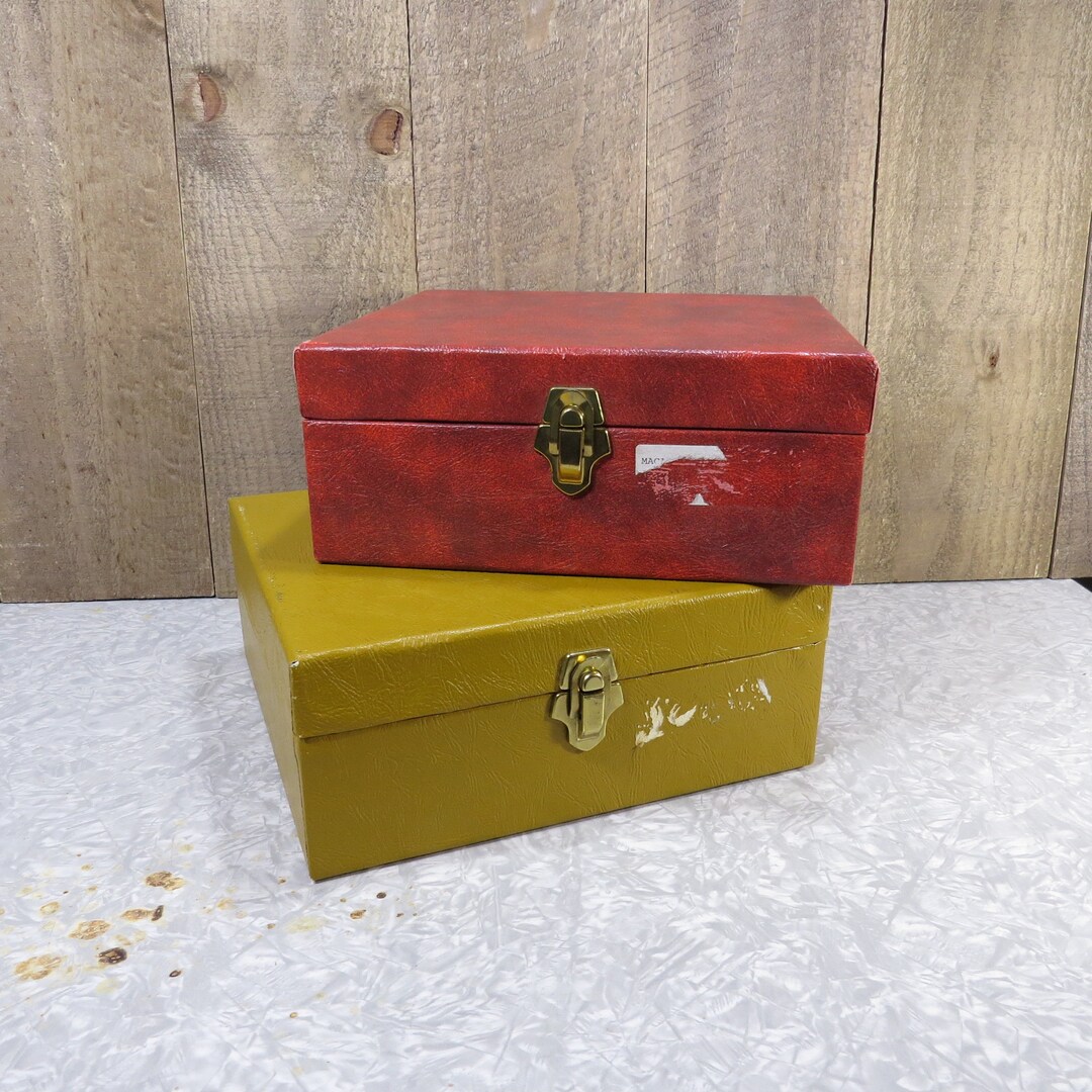 Vintage Amberg Canceled Check File Box, 1960s 1970s Midcentury Office ...