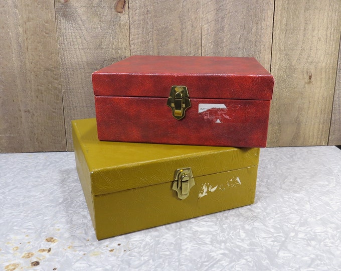 Vintage Amberg Canceled Check File Box, 1960s 1970s Midcentury Office ...