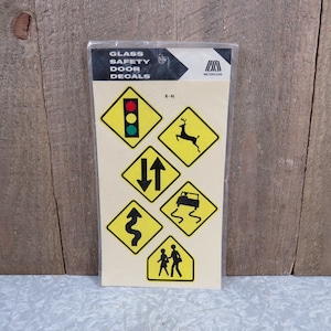 Meyercord Road Signs Glass Safety Door Decals Retro 1960s - Etsy