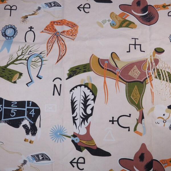 Cowboy Fabric Panel - Etsy