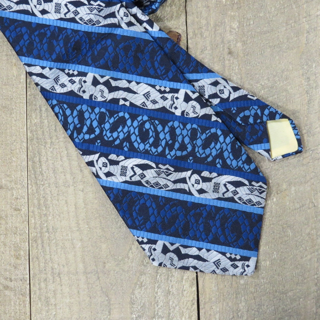 Vintage Carnaval De Paris Aliens Wide Tie, 1970s Mens Abstract Art ...