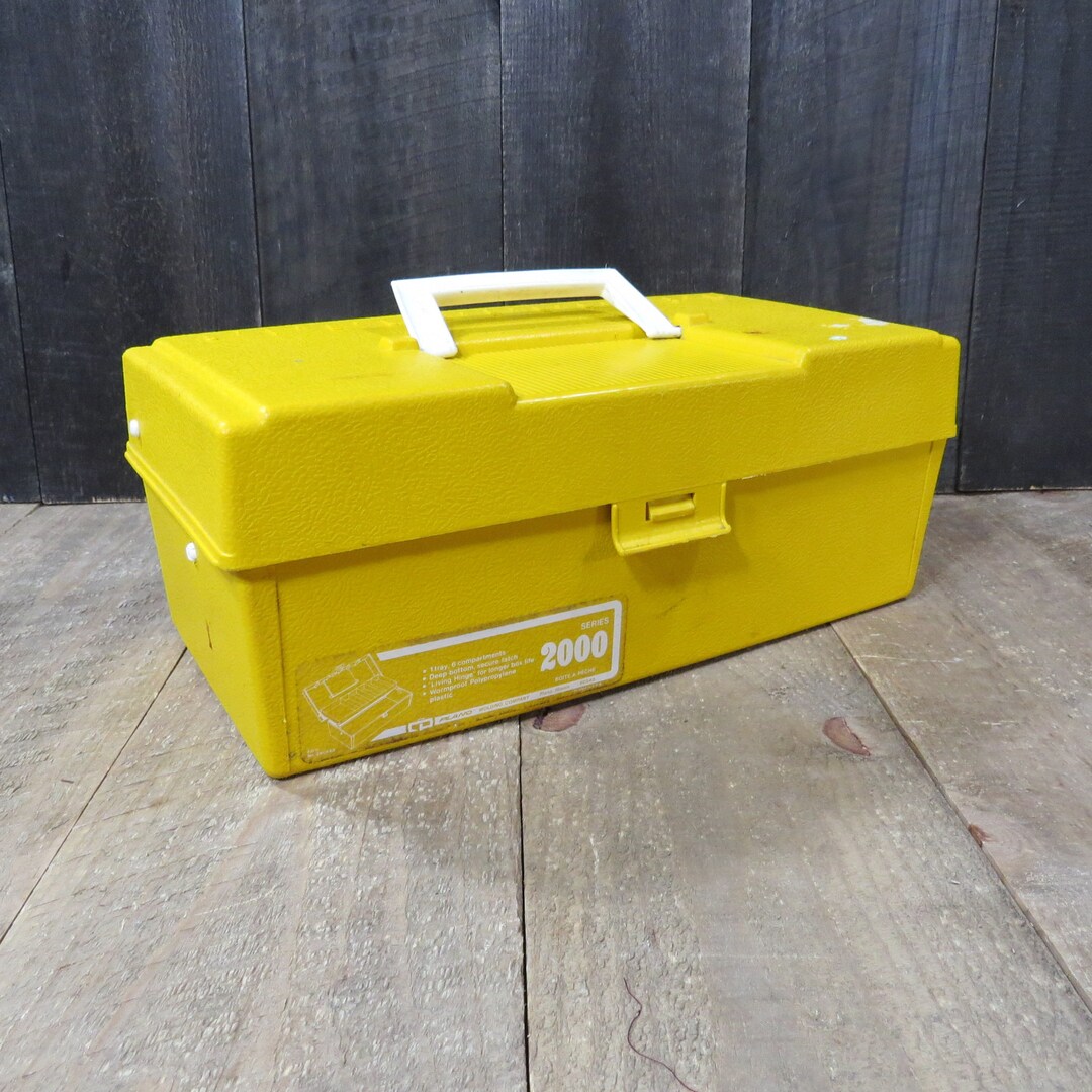 Vintage Bright Yellow Plano Model 2000 Series Tackle Box, Vintage ...