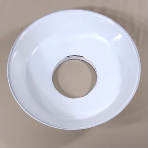 White Enamel Large 16 Inch Lamp Shade - Etsy