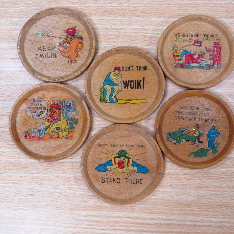 Drink Coasters Cartoon - Etsy