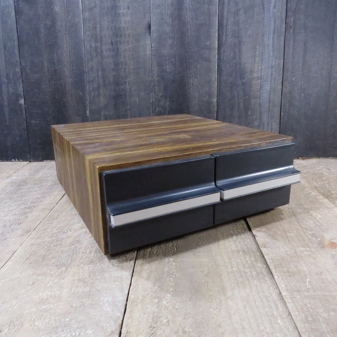 Vintage Audio Cassette Tape Storage Case, 1970s 1980s Retro 2-drawer ...