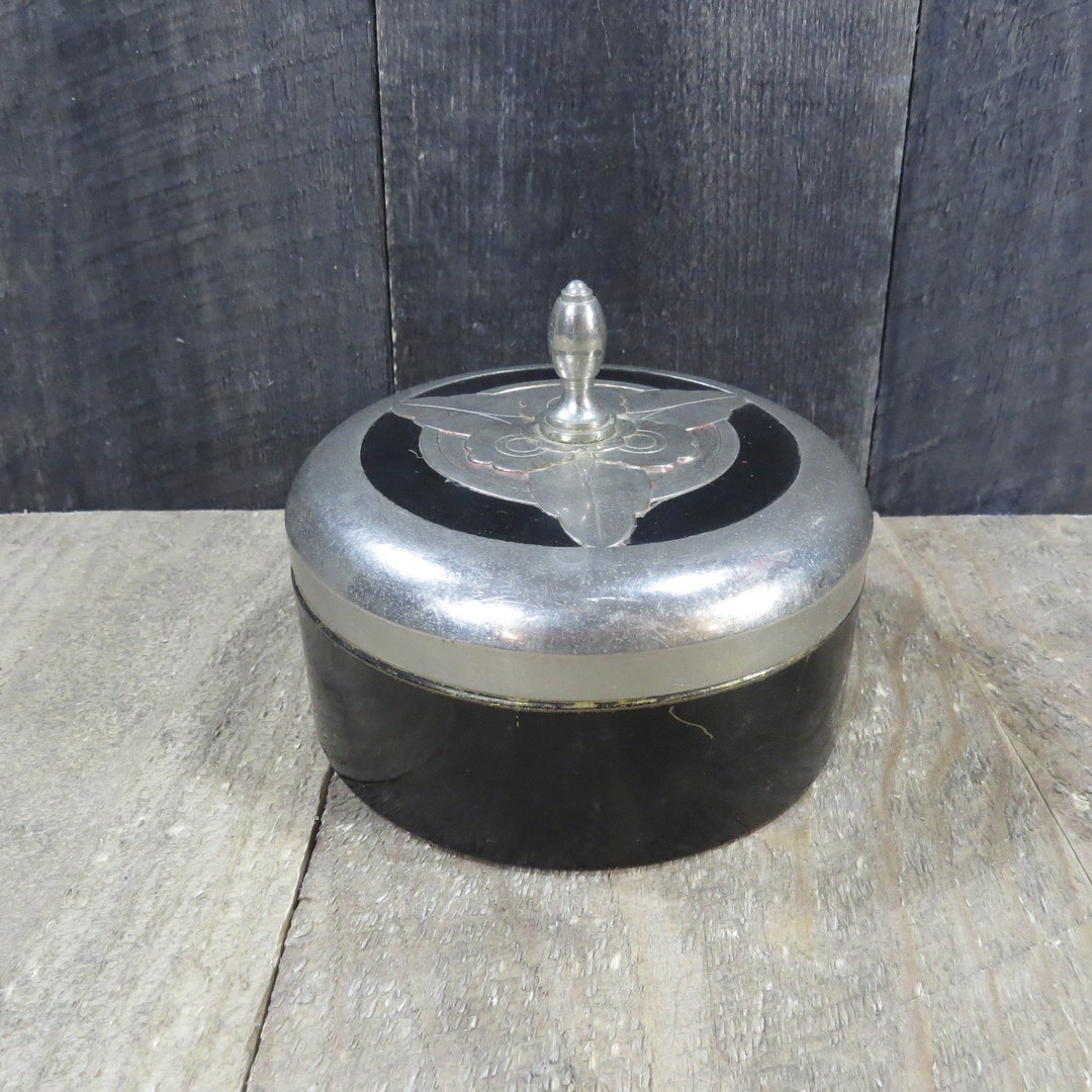 Vintage Chase Art Deco Chrome Dresser Powder Jar, 1920s 1930s Vanity ...