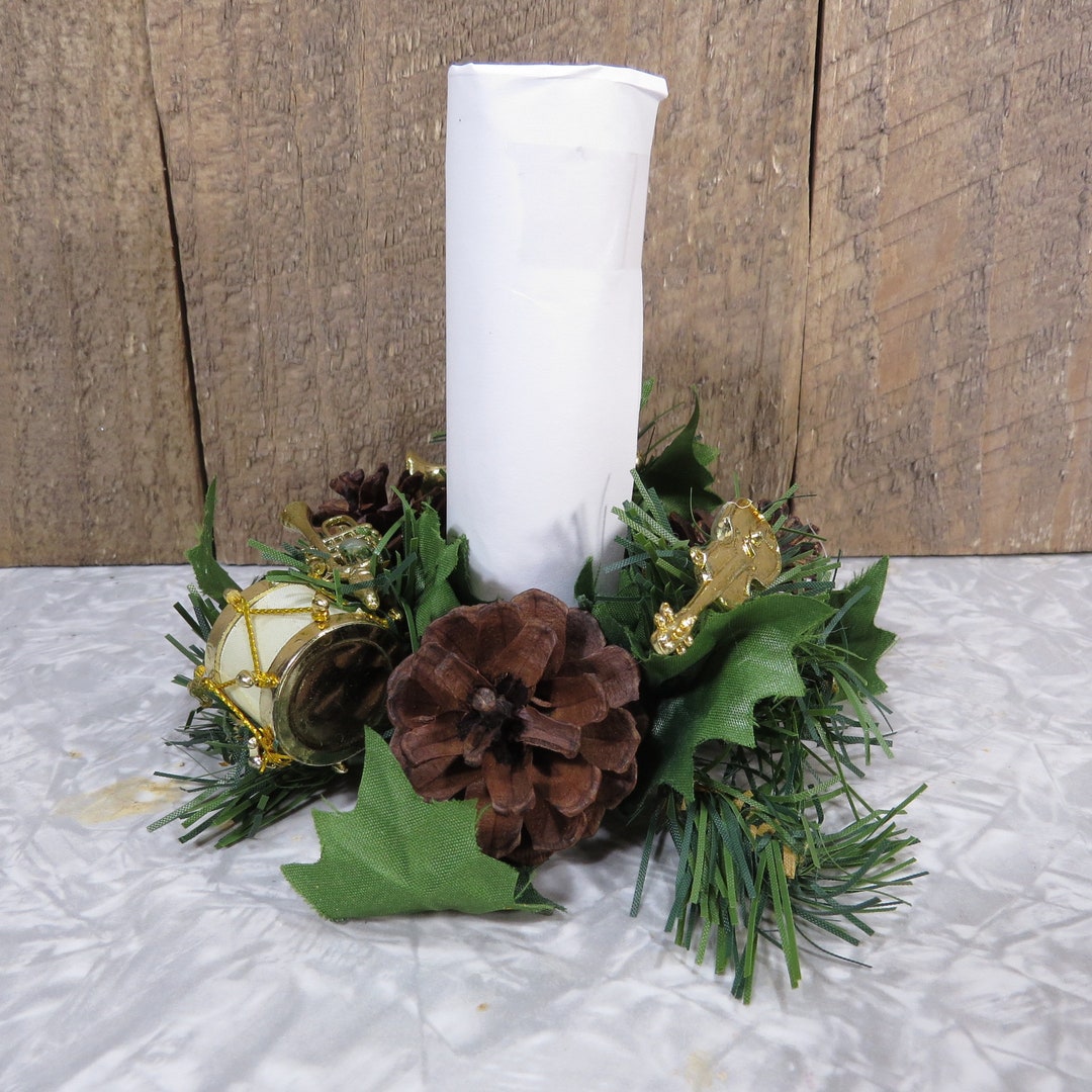 Vintage Candle Surround Musical Instruments Candle Ring, Mid Century ...