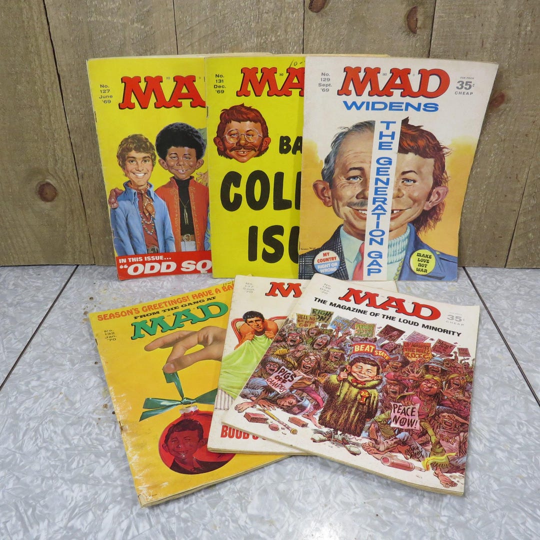 Vintage 1969-1970 Mad Magazine Comic Lot - 6 Issues - Etsy