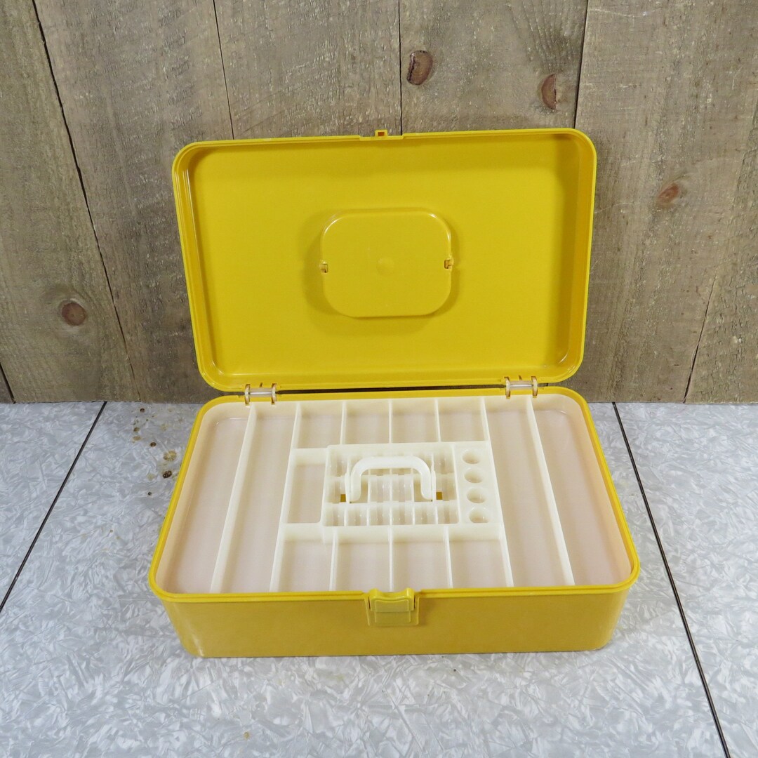 Vintage Yellow Plastic Sewing Box, Mid-century Wil-hold Storage - Etsy