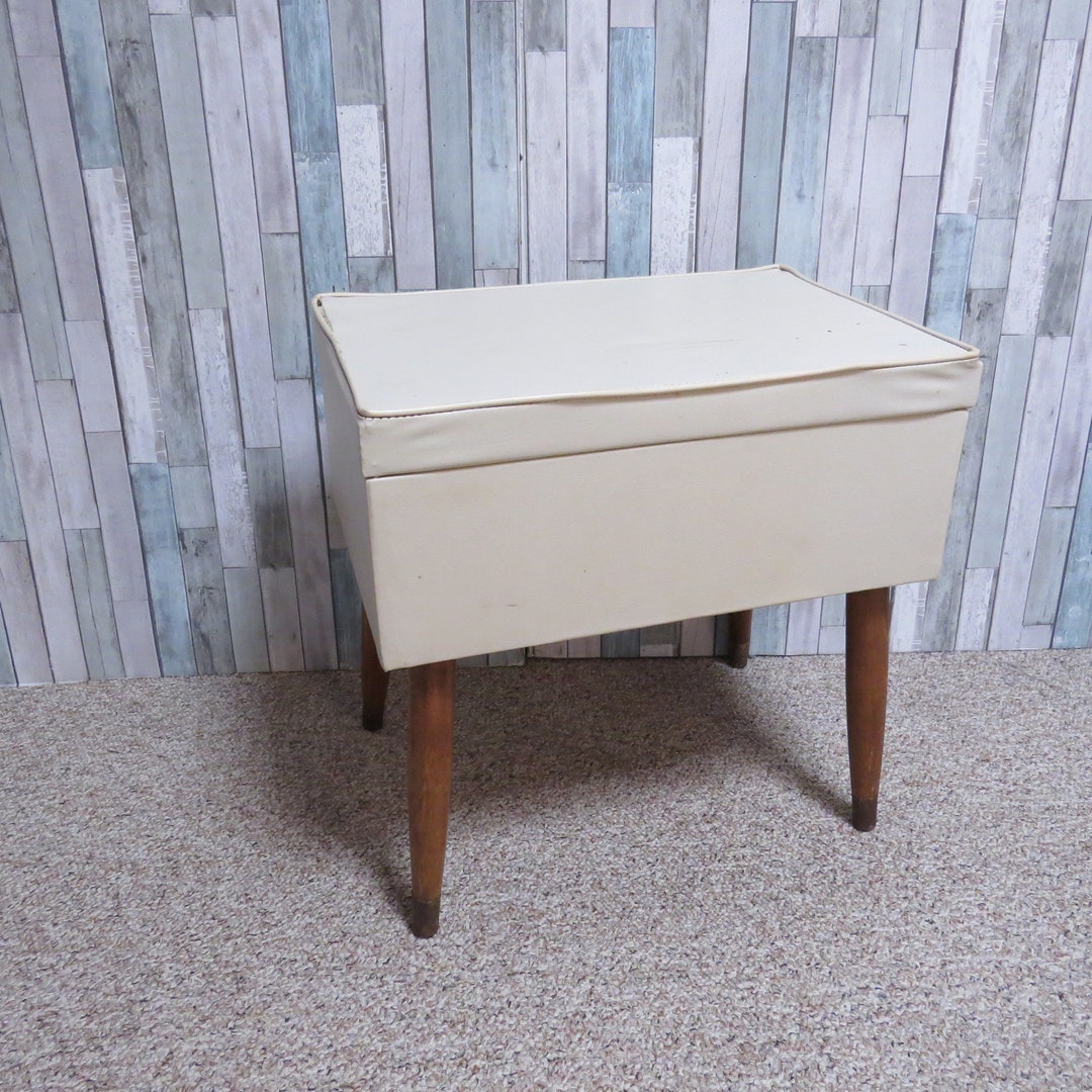 Mid Century Ottoman Storage Box 1950's Ottoman Foot Stool - Etsy
