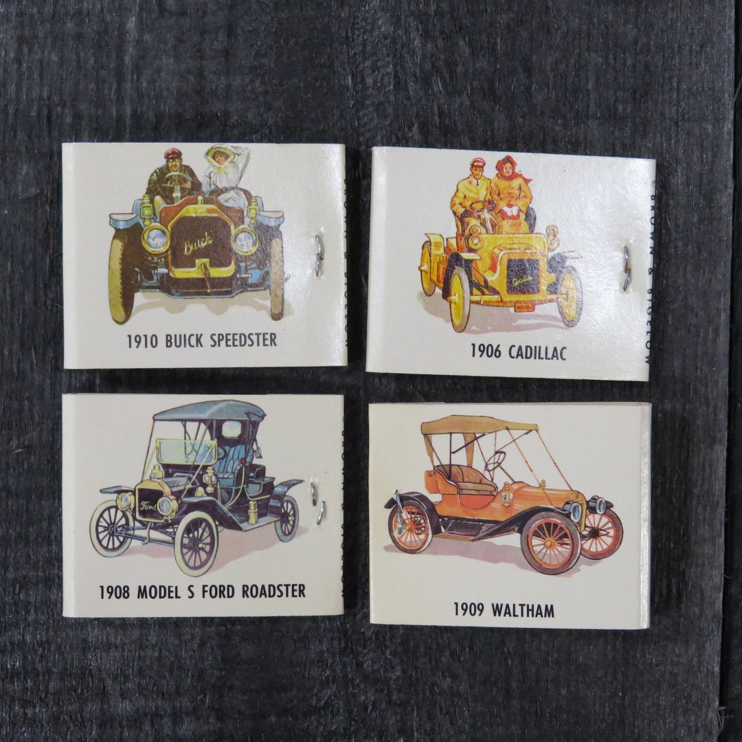 Vintage Antique Car Matchbook Covers / Brown and Bigelow Automotive ...