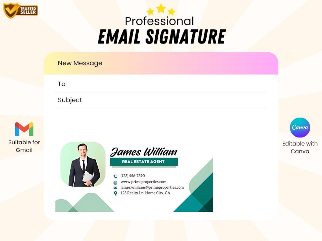 ES001 | Editable Gmail Email Signature | Premium | Clean | Modern ...