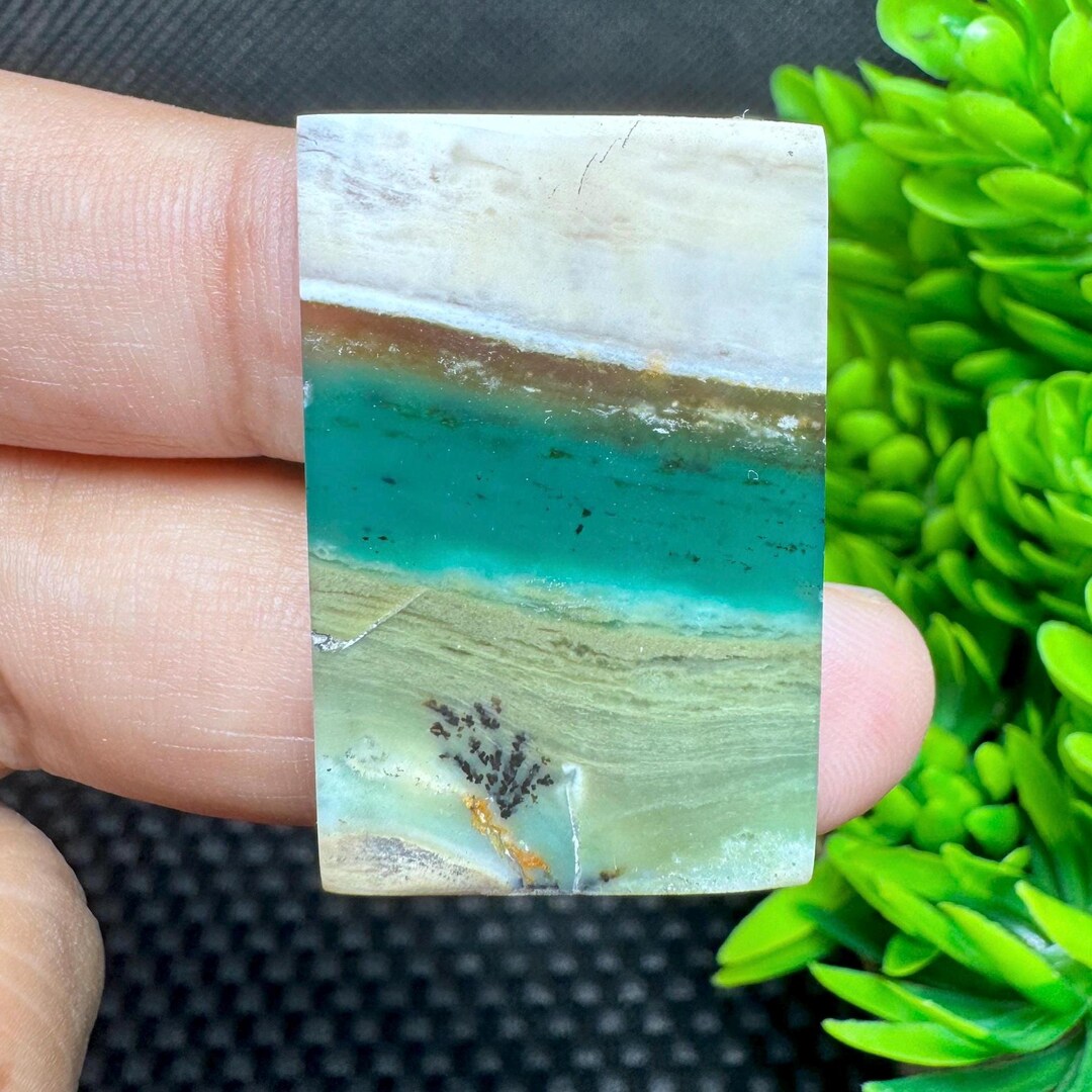 Blue Opalizet Petrified Wood Garut Natural Gemstone Motif - Etsy