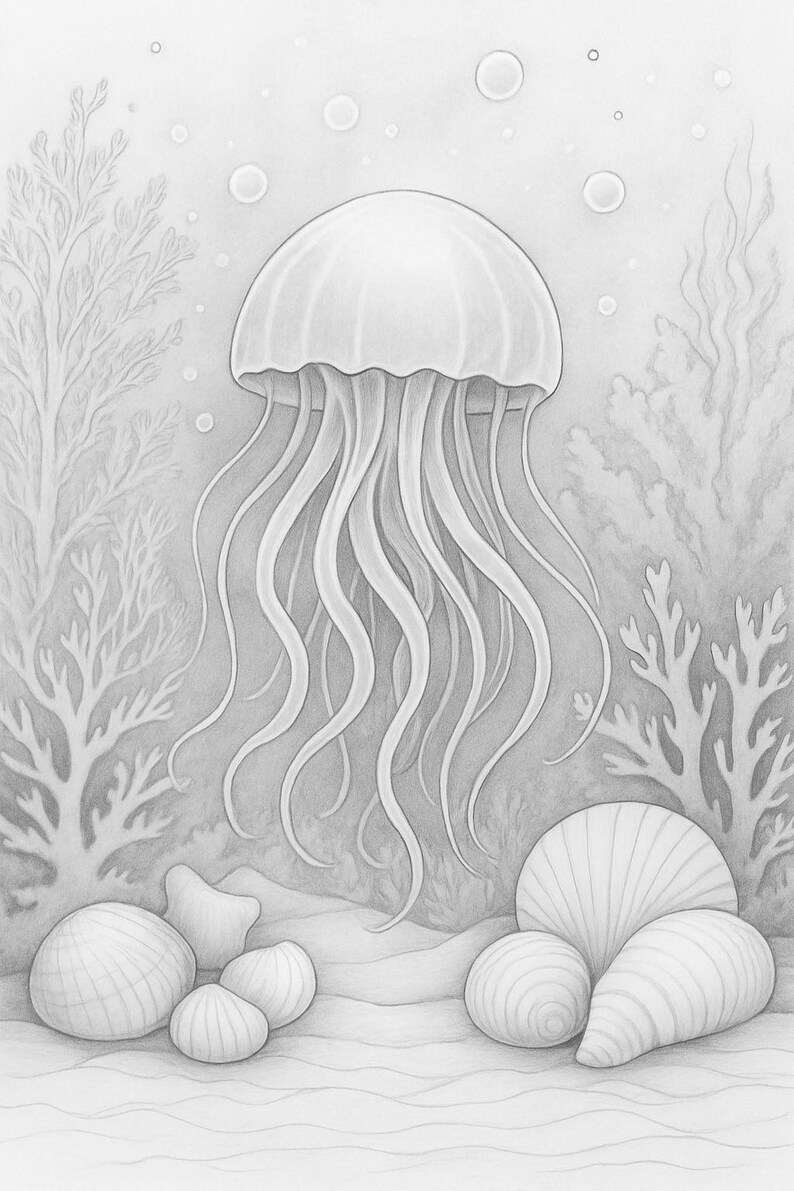Underwater Mandala Coloring Pages. Coloring Pages With Sea Animals. - Etsy
