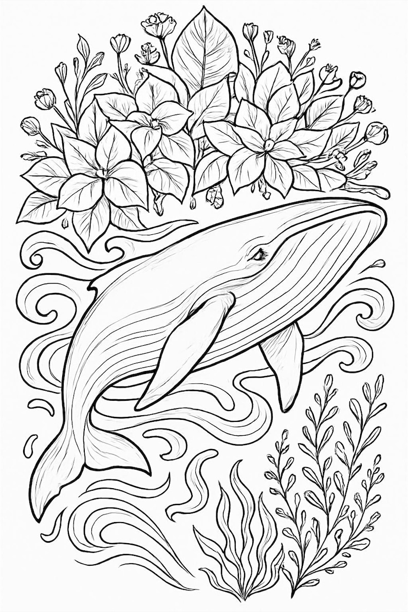 Underwater Mandala Coloring Pages. Coloring Pages With Sea Animals. - Etsy