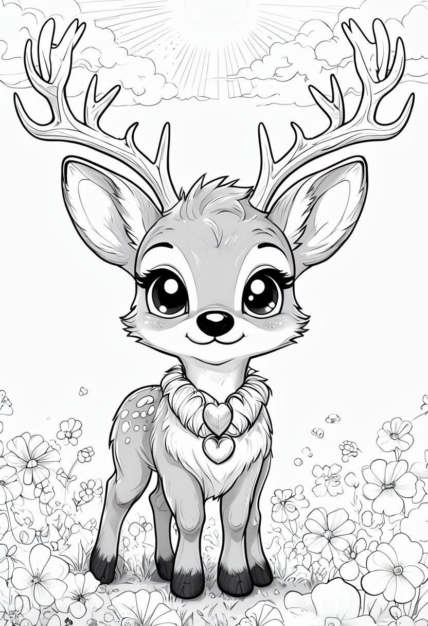 Coloring Pages Simple Cute Coloring Pages for All Ages. - Etsy