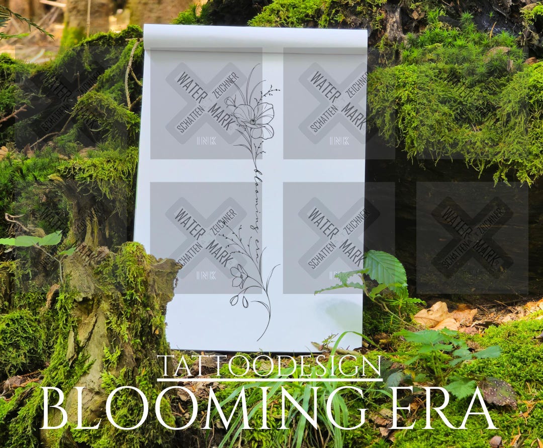 Tattoo Design: Blooming Era (floral - Tattoo - Instant Download ...