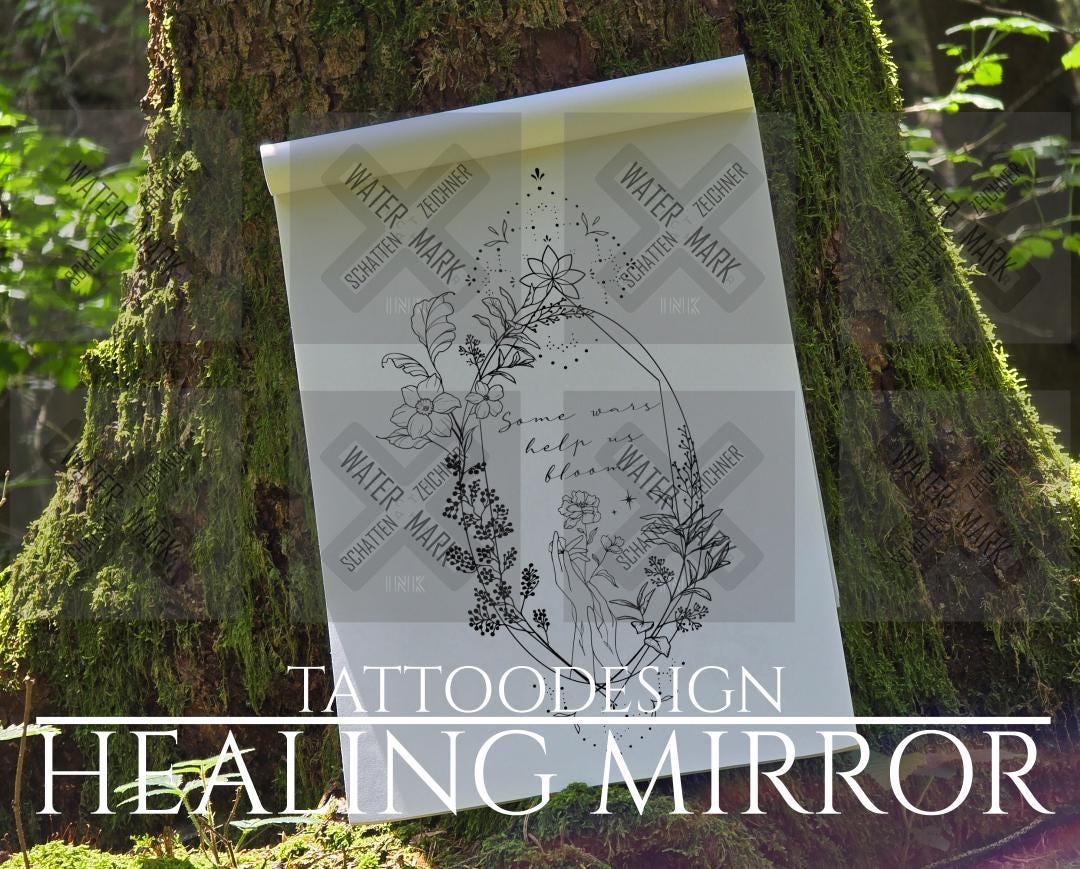 Tattoo Design: Healing Mirror - (tattoo - Instant Download - Design ...