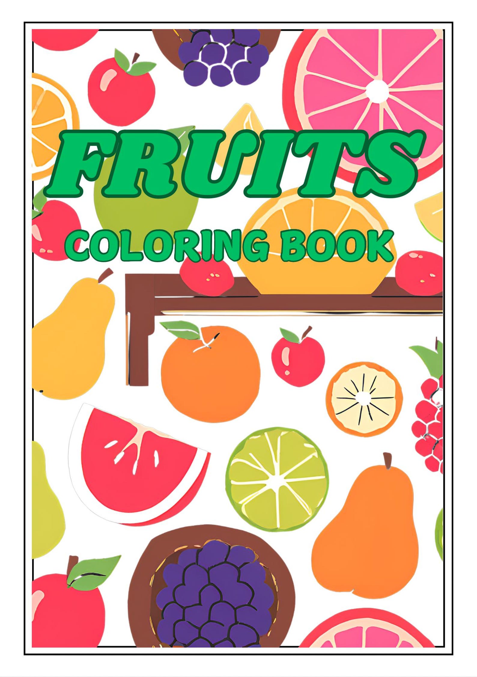 Coloring Book for Kids- Fruits - Etsy