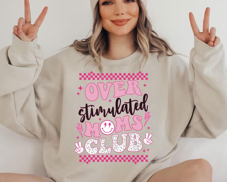 Over Stimulated Moms Club Svg/png, Overstimulated Png, Anxiety Png ...