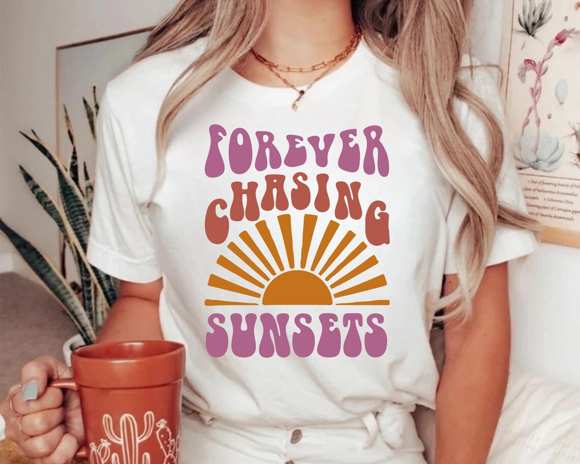 Forever Chasing Sunsets SVG PNG Retro Summer Svg Retro Beach Svg ...