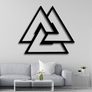 Valknut Symbol Wall Art SVG | Norse Viking Triangle Laser Cut File ...