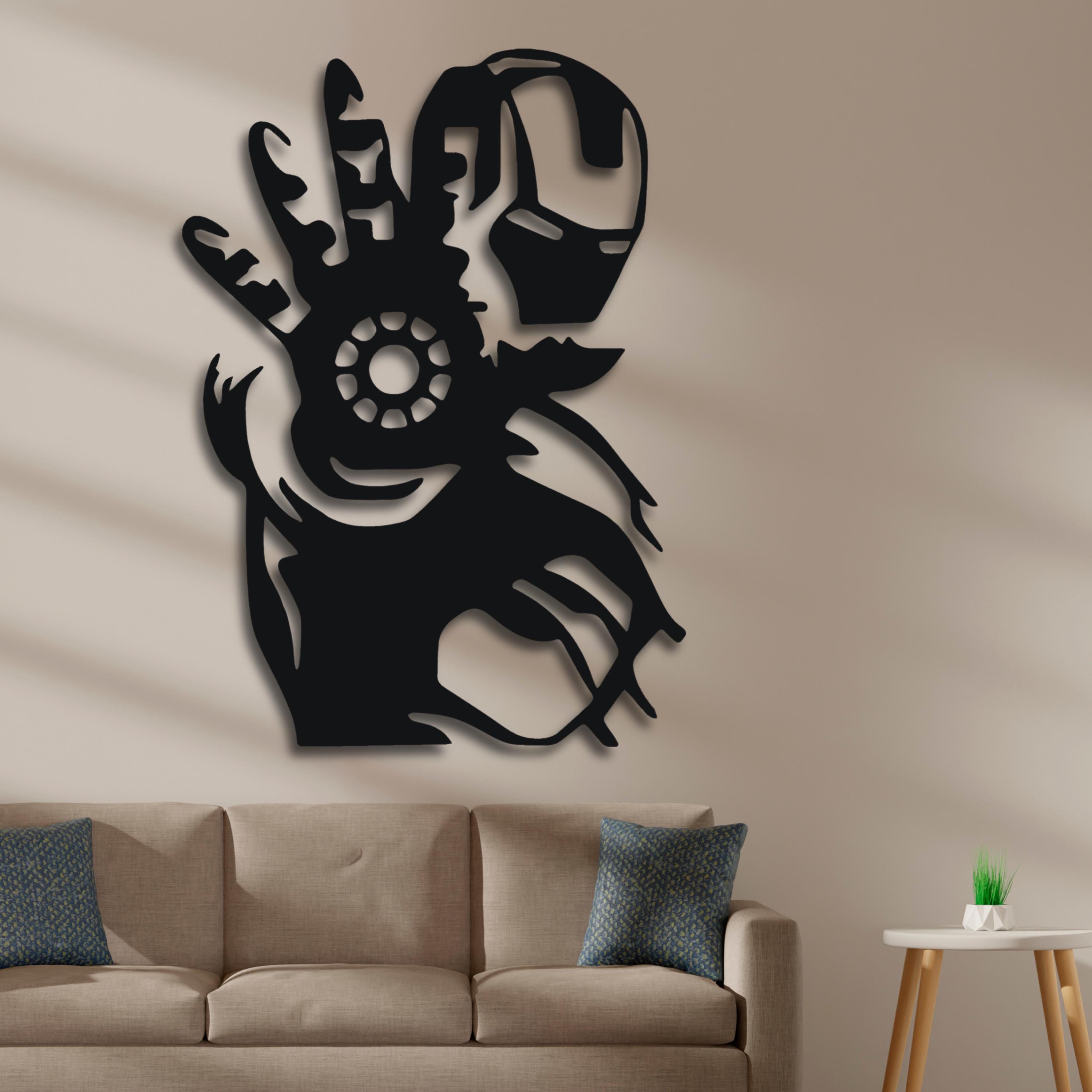 Iron Man Pose Laser Cut Dxf Files Wall Decor Ai Cdr Dxf Pdf Svg Digital ...