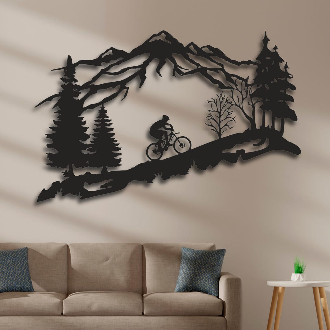 Biker Laser Cut Dxf Files Wall Decor Ai Cdr Dxf Pdf Svg Digital Vector ...