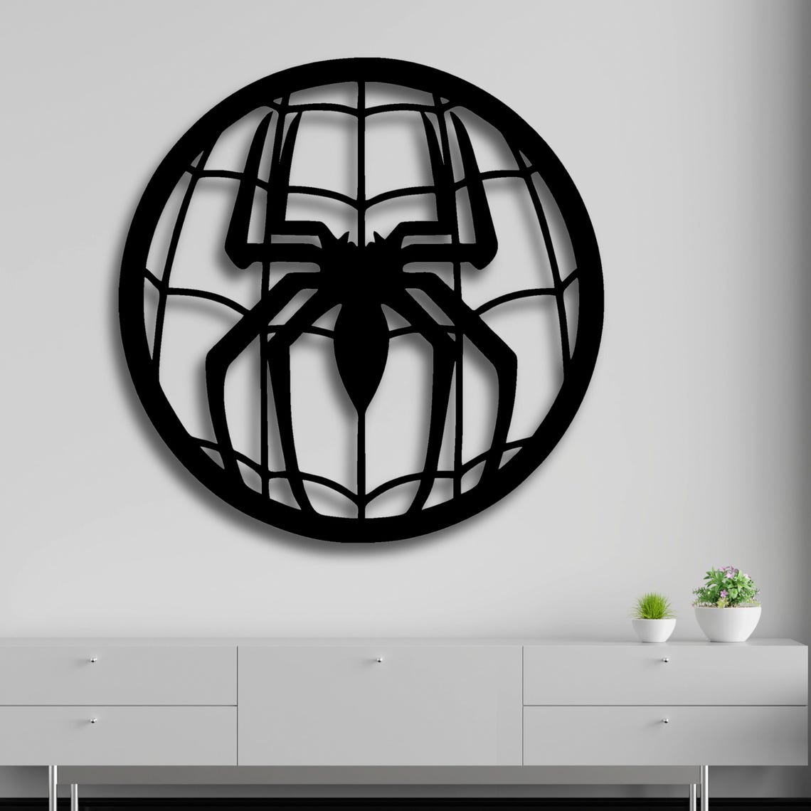 Spider Logo SVG Wall Art | Superhero Symbol Cut File for Laser CNC ...