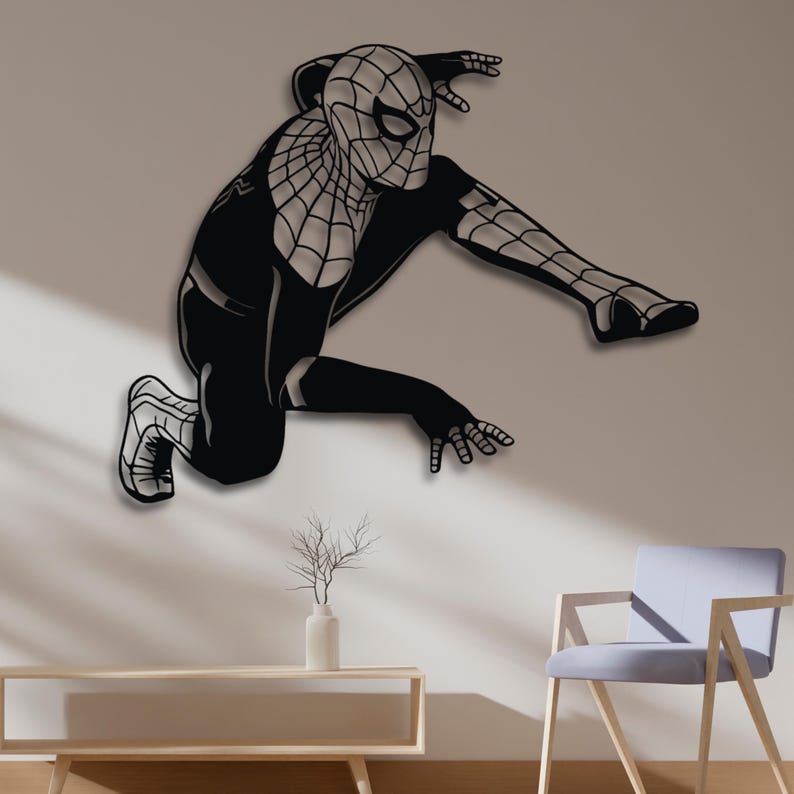 Spiderman Hero Laser Cut Dxf Files Wall Decor Ai Cdr Dxf Pdf Svg ...