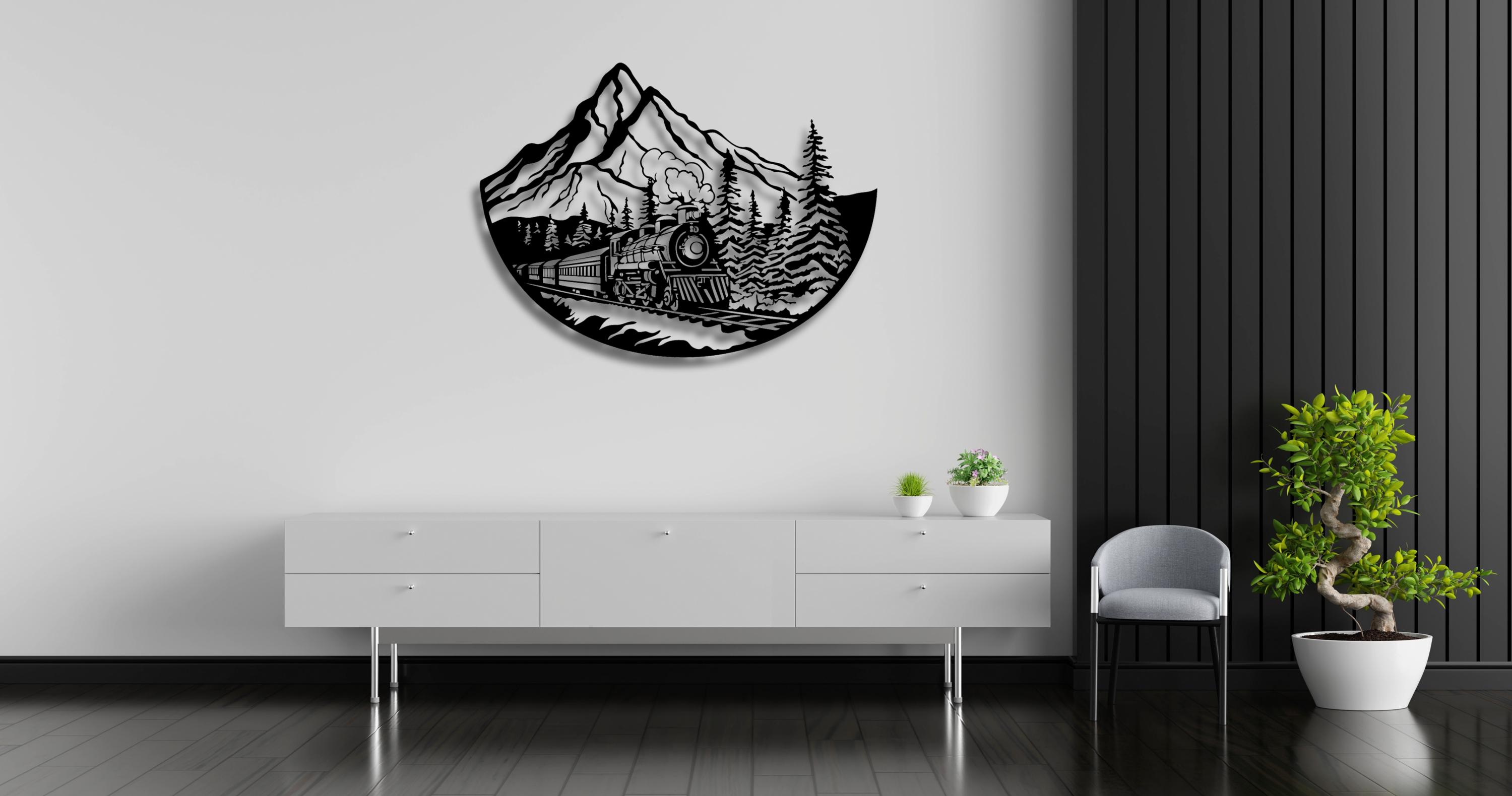 Train Wall Decor, Laser Cut, Ai, Cdr, Dxf, Pdf, Svg, CNC Plasma Cut ...