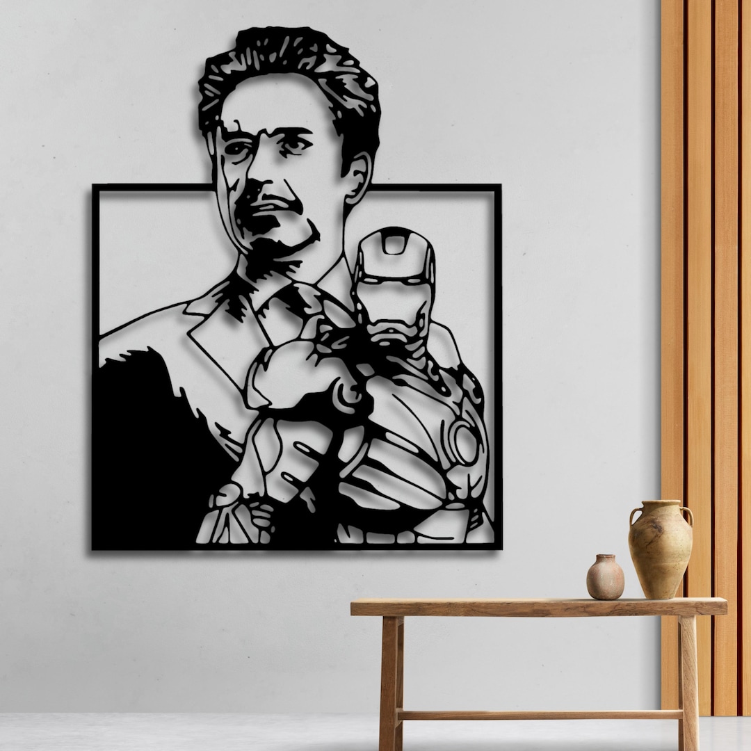 Iron Man Laser Cut Dxf Files Wall Decor Ai Cdr Dxf Pdf Svg Digital ...