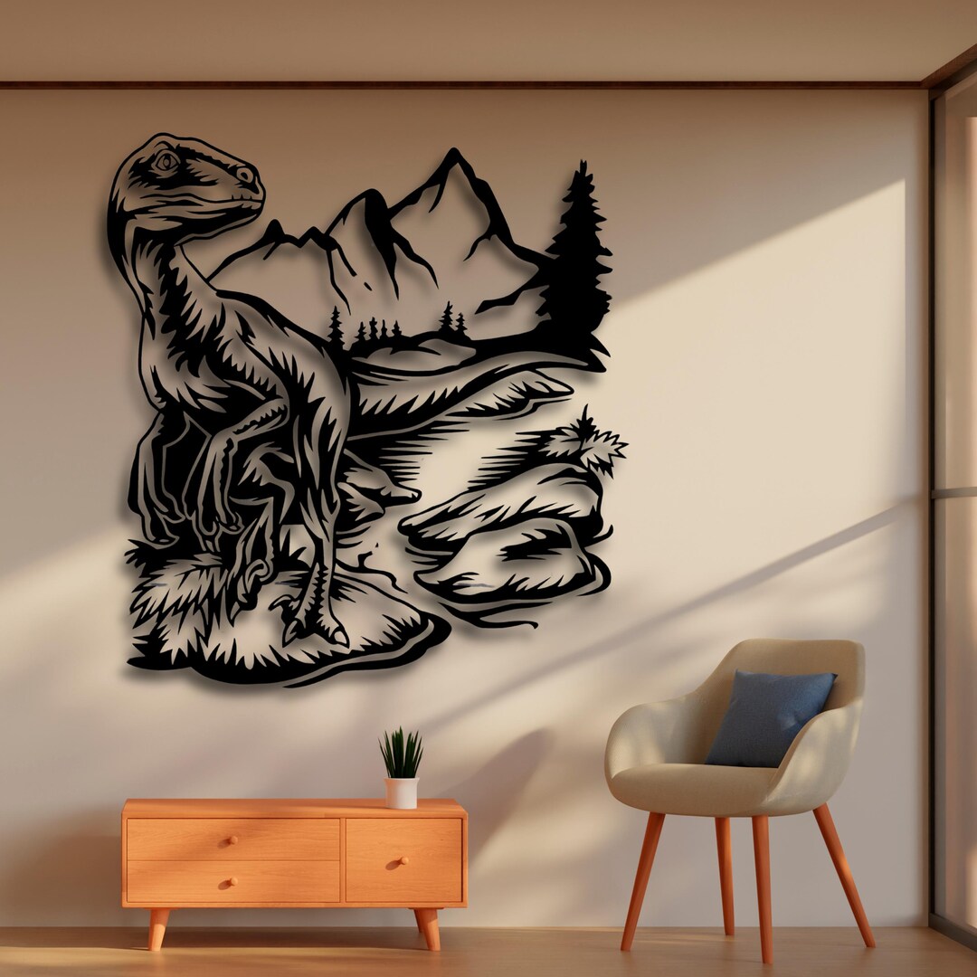 Dinosaur Laser Cut Dxf Files Wall Decor Ai Cdr Dxf Pdf Svg Digital ...