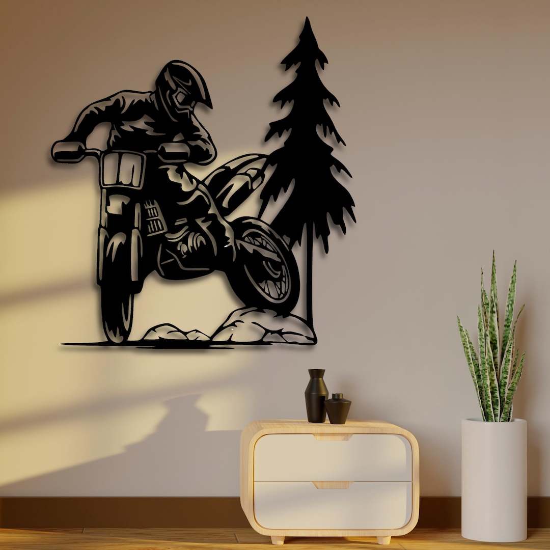 Motorcycle Laser Cut Dxf Files Wall Decor Ai Cdr Dxf Pdf Svg Digital ...