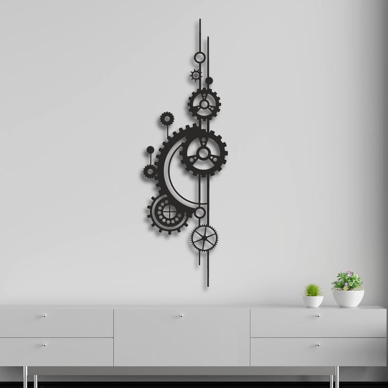 Gear Laser Cut Dxf Files Wall Decor Ai Cdr Dxf Pdf Svg Digital Vector ...