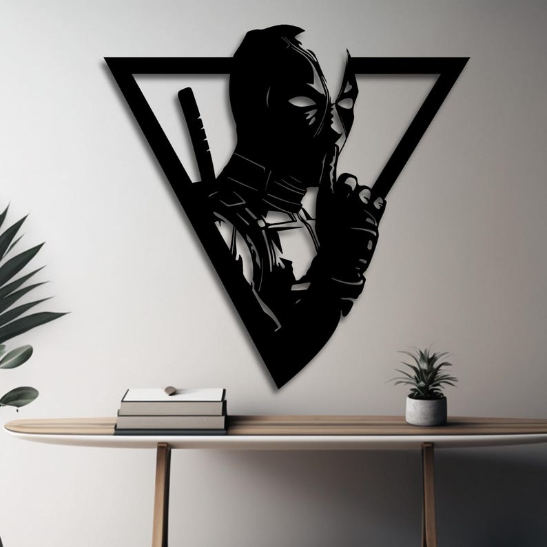 Deadpool Laser Cut Dxf Files Wall Decor Ai Cdr Dxf Pdf Svg Digital ...