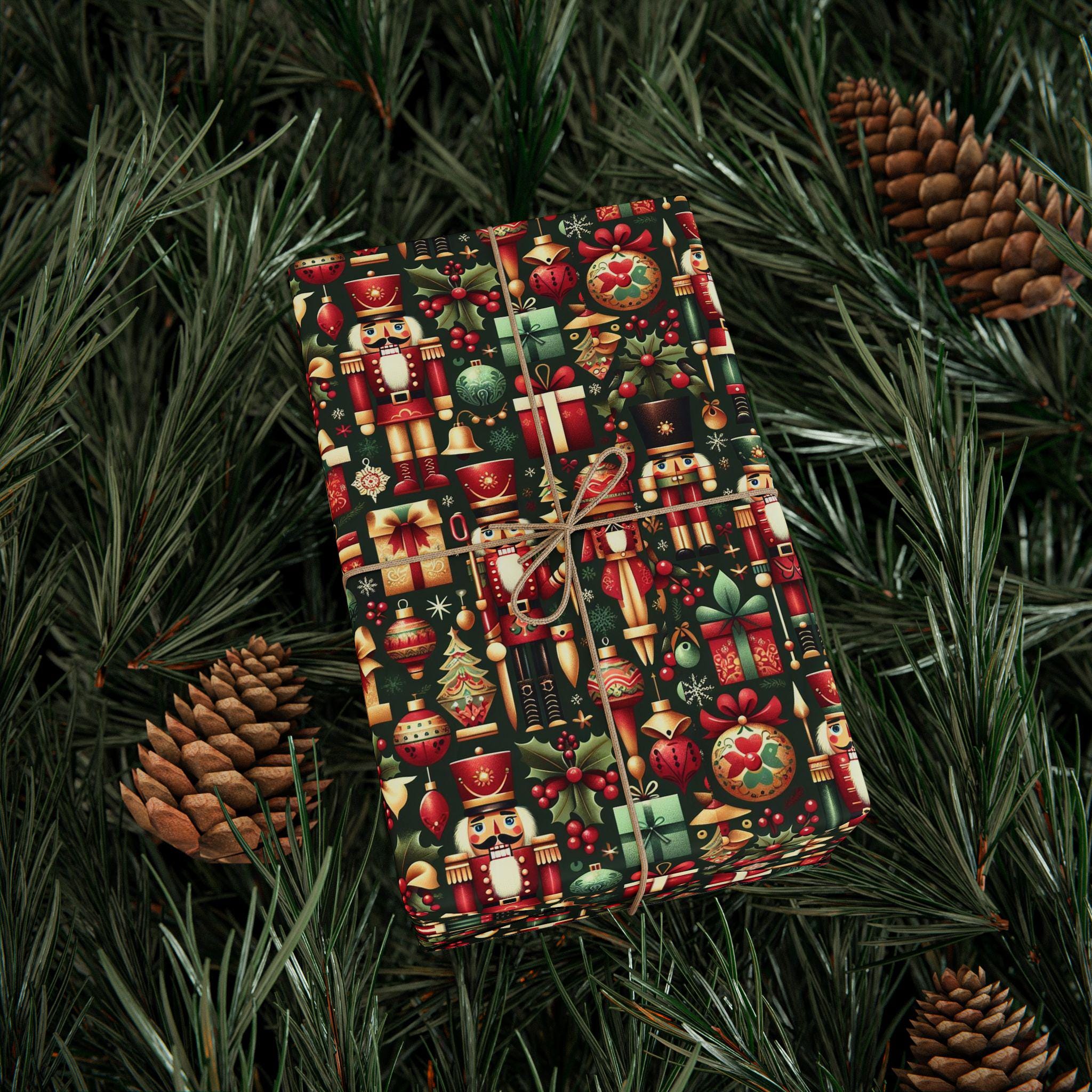 Rare! Vintage Holiday Nutcracker Wrapping Paper, Christmas Gift Wrap ...