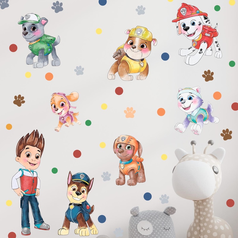 Paw Patrol Stickers - Etsy