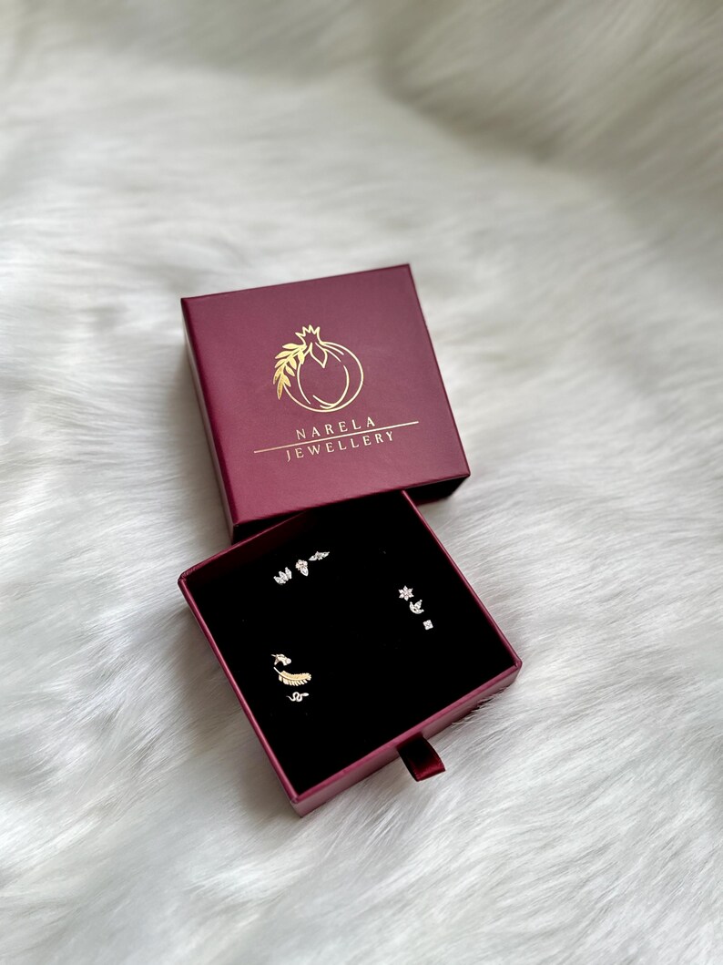 Dainty Pave Cross Piercing Stud | Flat Back Diamond Cross Earring in ...